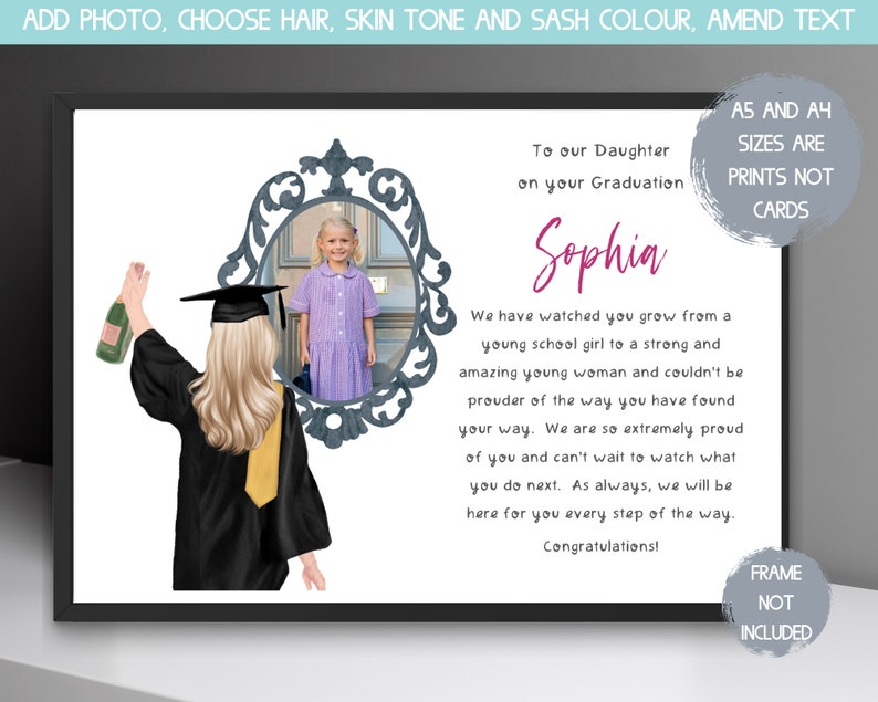 Personalised Graduation Cards Daughter Graduation Card for - Etsy