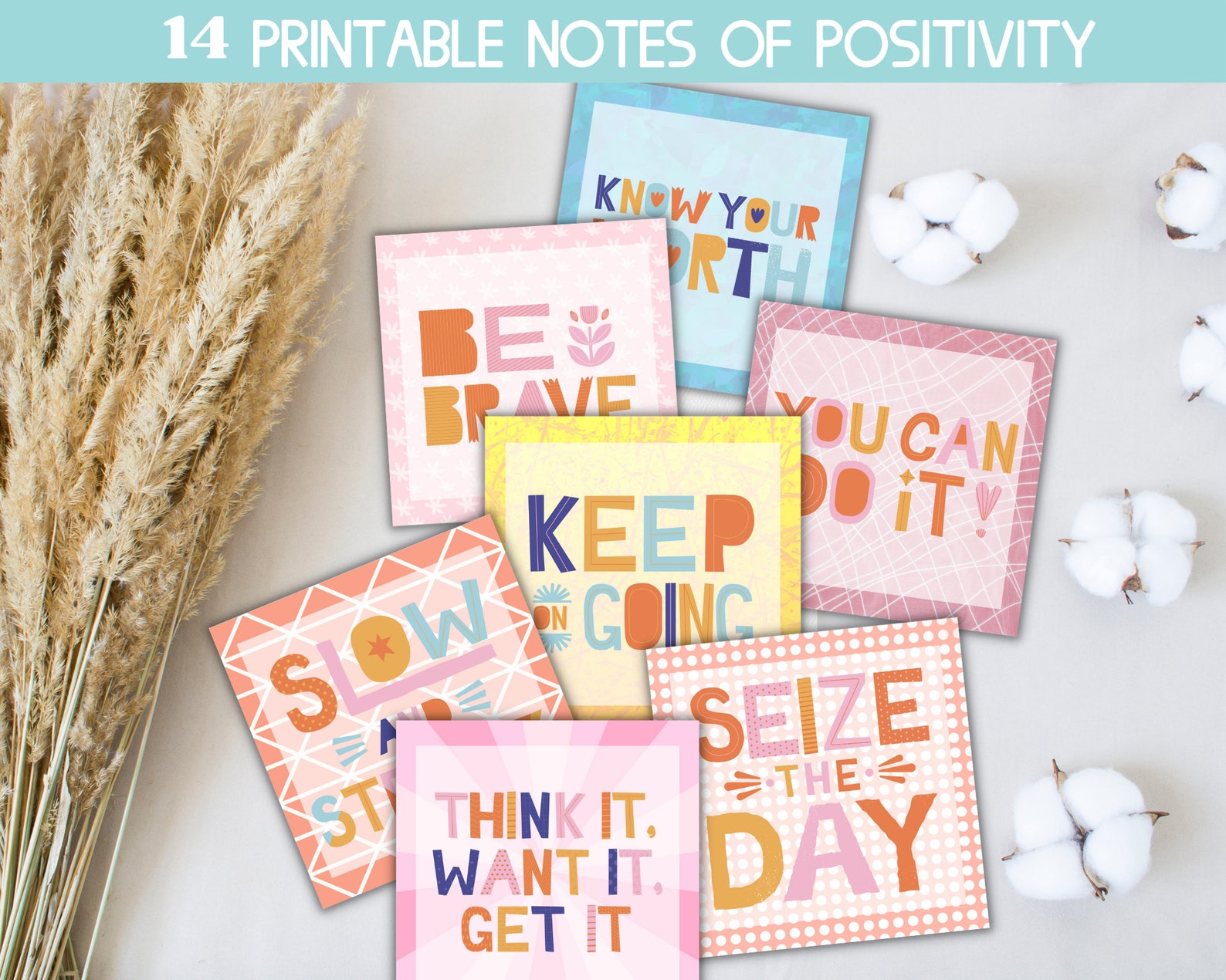 Printable Lunchbox Notes for Kids, Encouragement Cards, Positivity ...