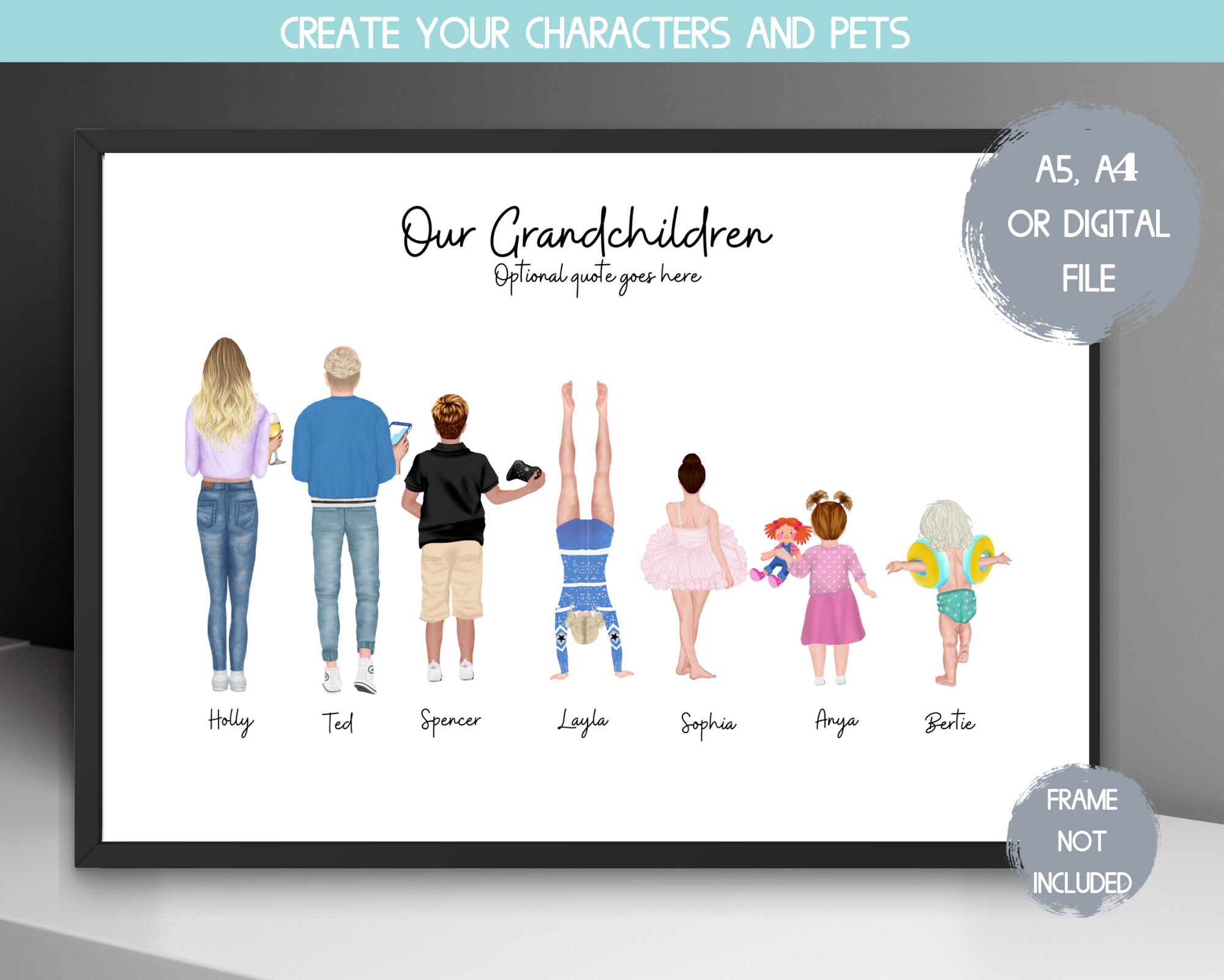 Our Grandchildren Print Personalised Our Family Print - Etsy UK