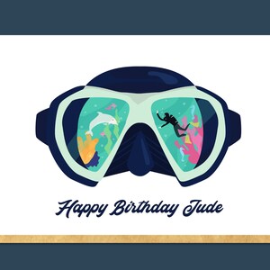 Personalised Scuba Diving Card for Brother in Law, 22nd Birthday Card ...