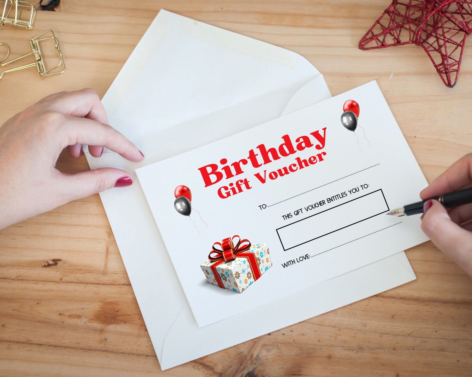 Printable Gift Card, Blank Gift Certificate, Birthday Gift Certificate ...