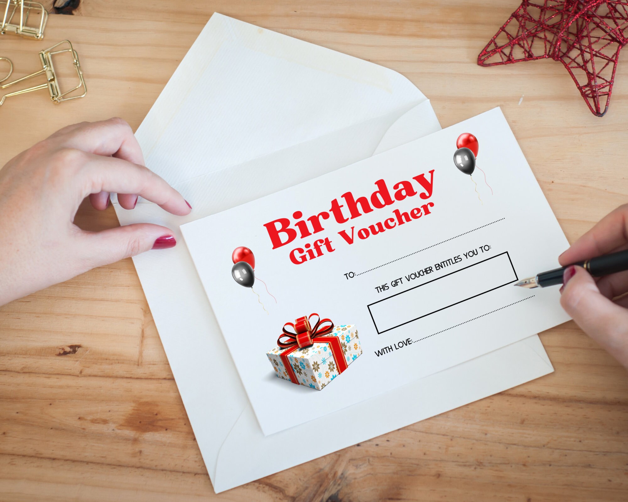 Printable Gift Card, Blank Gift Certificate, Birthday Gift Certificate ...