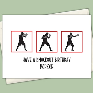 Boxing Birthday Card, Knockout Birthday Card, Gift for Boxing, Birthday ...
