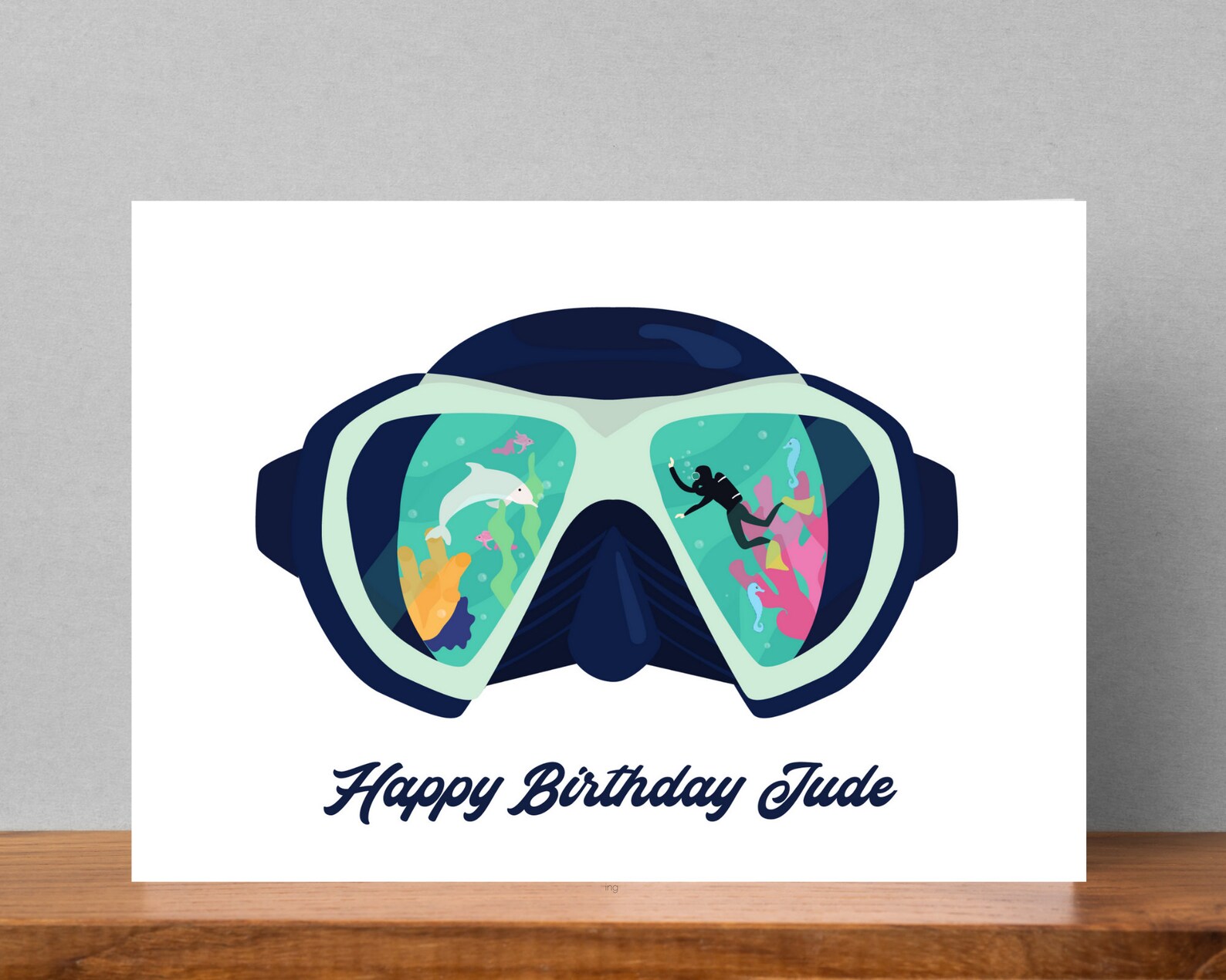 Personalised Scuba Diving Card for Brother in Law, 22nd Birthday Card ...