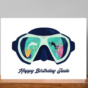 Personalised Scuba Diving Card for Brother in Law, 22nd Birthday Card ...
