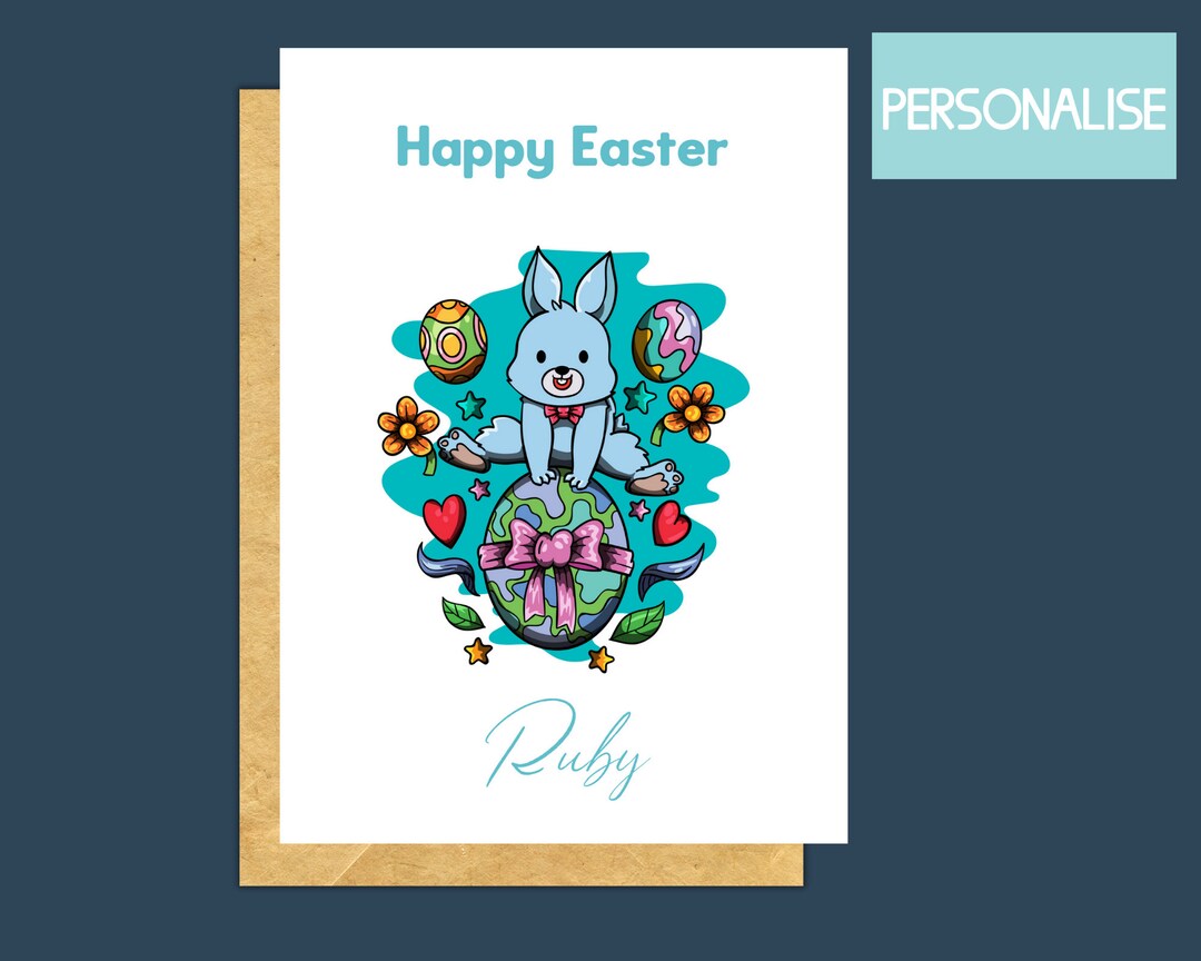 Personalised Easter Card for Kids, Easter Card for Daughter, Easter ...