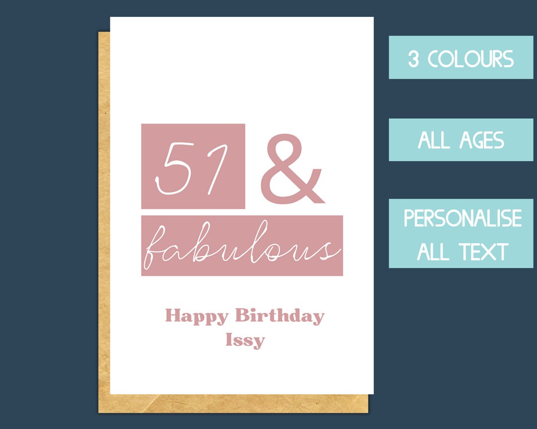 50 and Fabulous Card for Best Friend Fabulous 50 Cards - Etsy