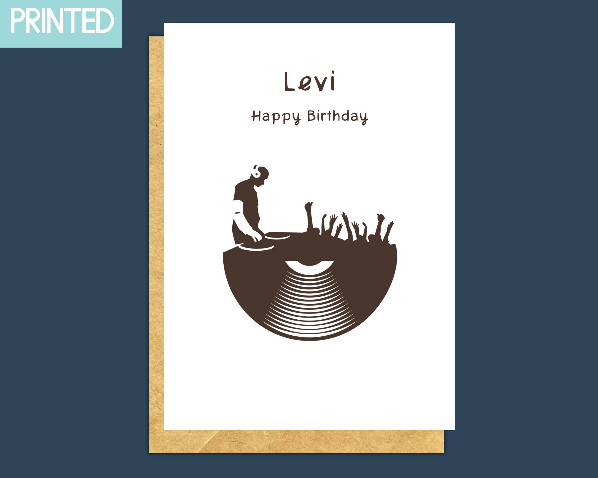Custom Dj Birthday Card - Etsy