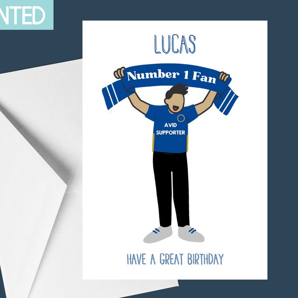 Chelsea Fc Birthday Card - Etsy