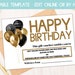 Birthday Gift Certificate Template, Printable Blank Gift Voucher ...