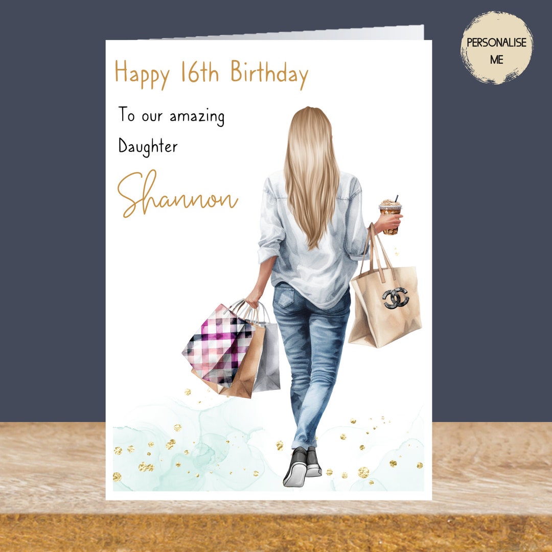 Daughter 16th Birthday Card, Personalised Granddaughter 16th Birthday ...