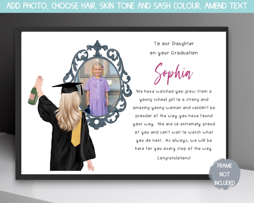 Graduation Print for Her, Graduation Gifts for Daughter, Photo Gifts ...