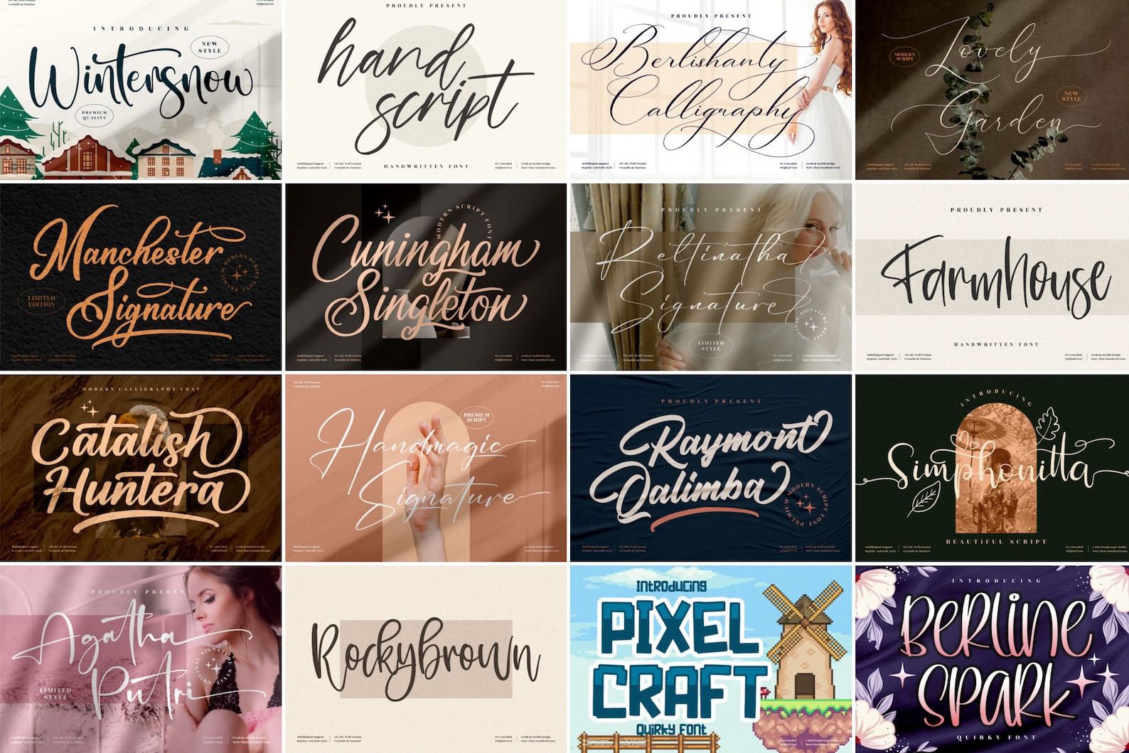 Mega Collections Font Bundle - Font Bundle, Cricut Fonts, Procreate ...