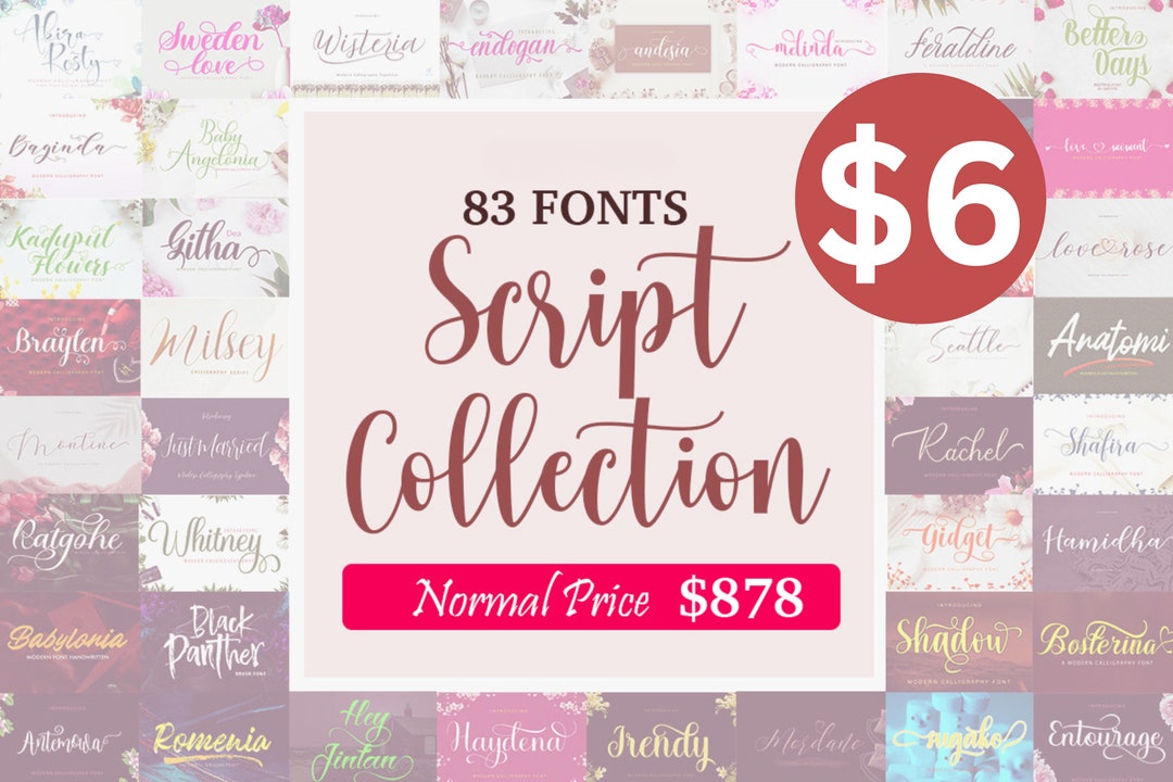 83+ Fonts Bundle Collection, Handwritten Font, Calligraphy Font,font ...
