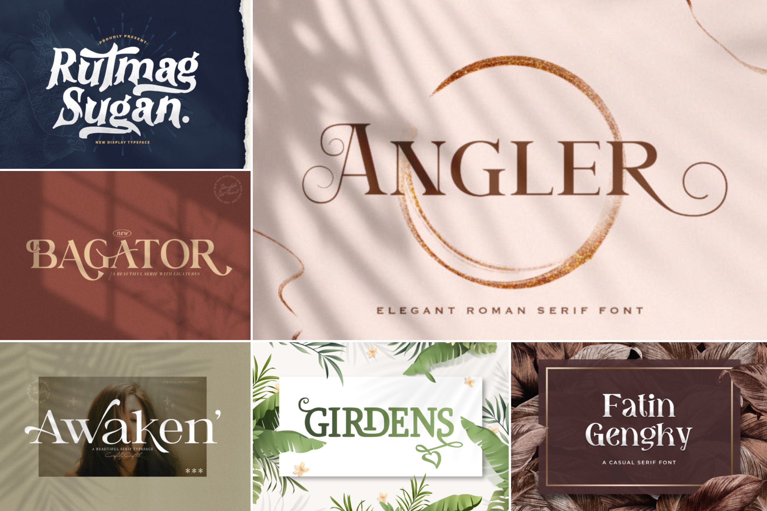 Victorian & Decorative Serif - Font Bundle, Handwritten Font ...
