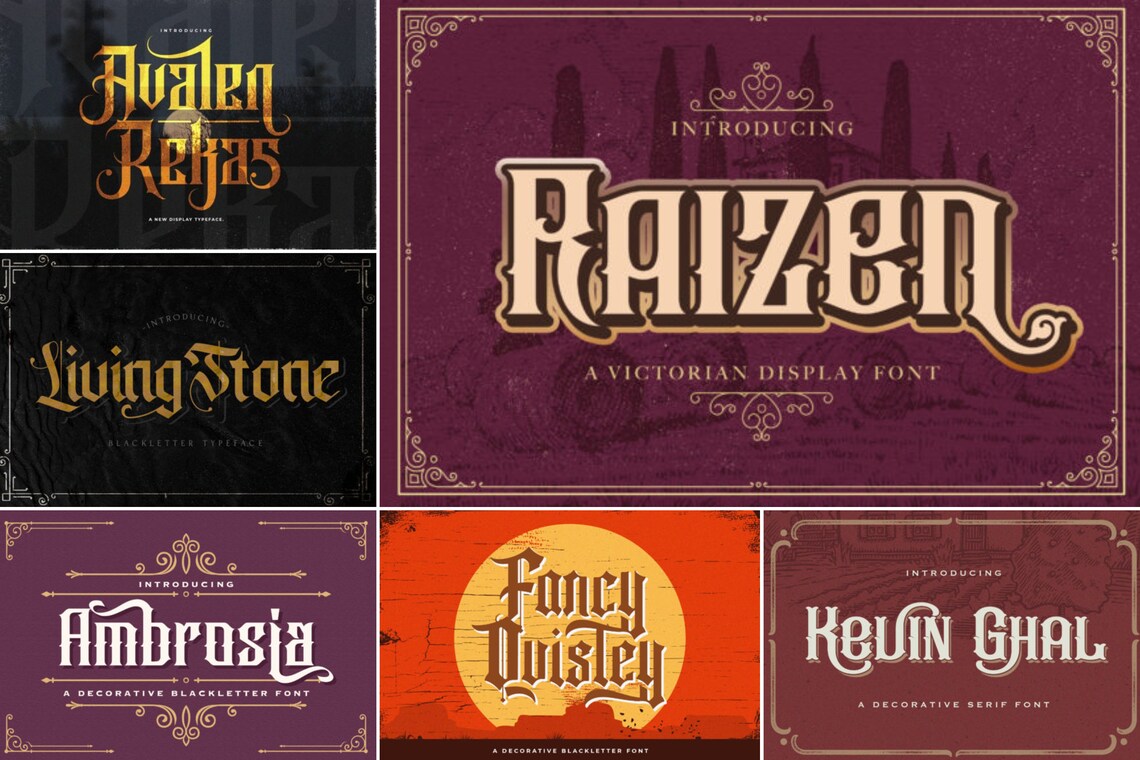 New Blackletter Font Bundle - Font Bundle - Handwritten Font, Calligraphy Font, Script Font ...