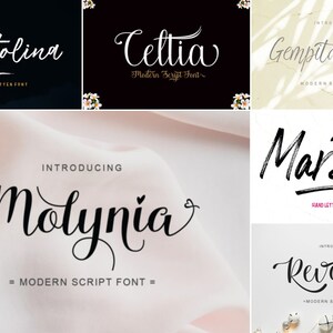 50+ Fonts Bundle Collection With Tails That Can Be Use on Cricut ...