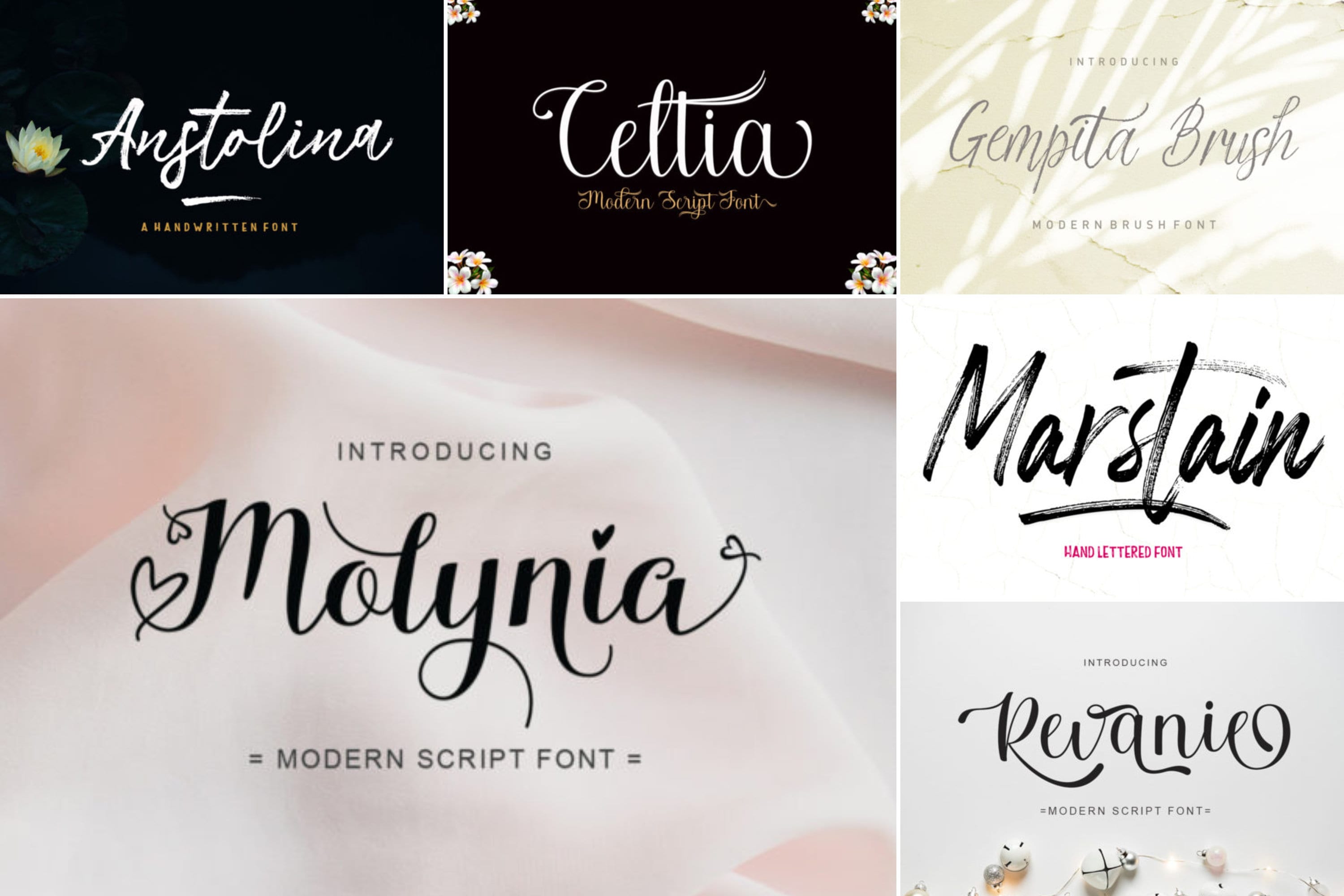 50 Fonts Bundle Collection With Tails That Can Be Use on Cricut ...