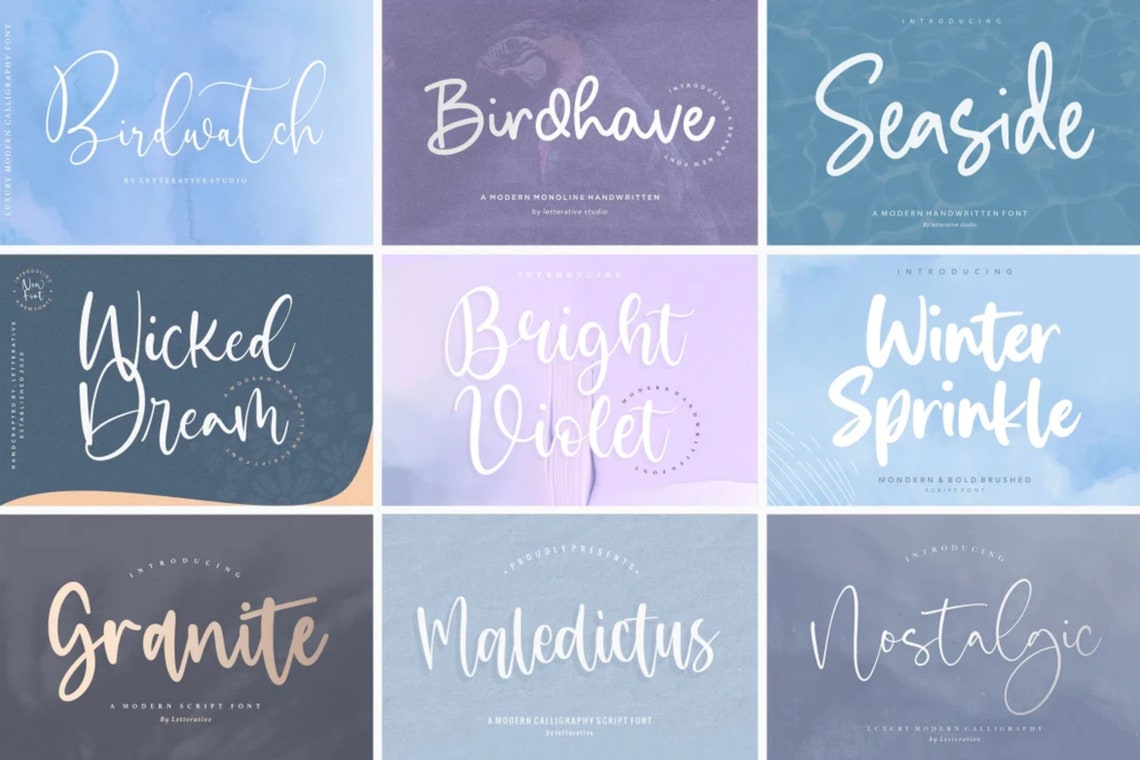 The Ultimate 50 Fonts - Font Bundle, Cricut, Canva Font, Script Font ...
