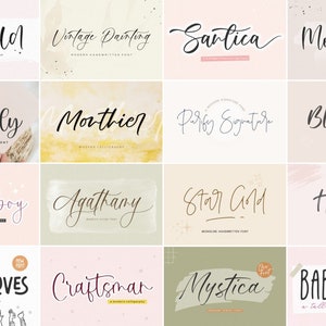 New Magical Font Bundle - Font Bundle, Handwritten Font, Calligraphy ...