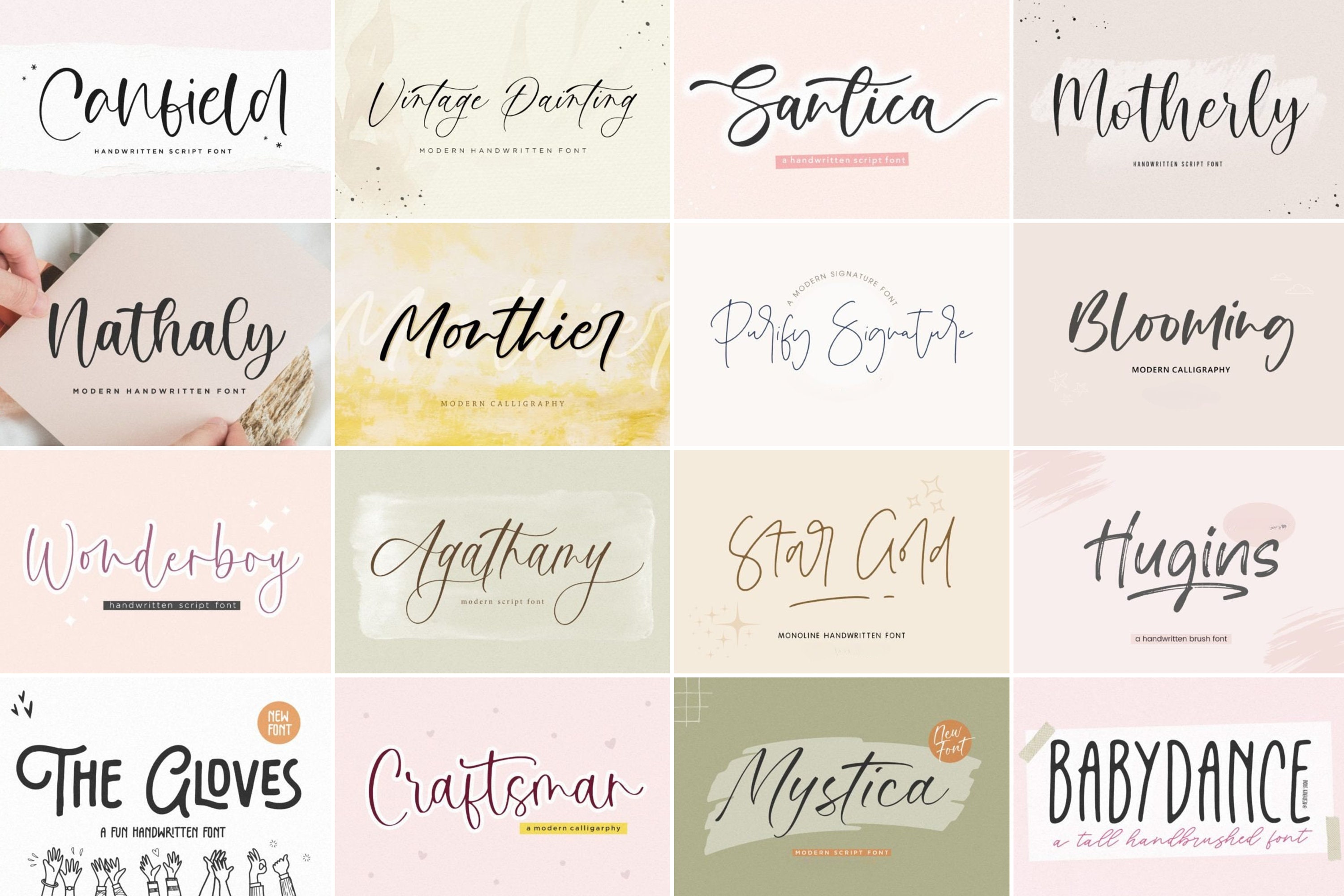 New Magical Font Bundle - Font Bundle, Handwritten Font, Calligraphy ...
