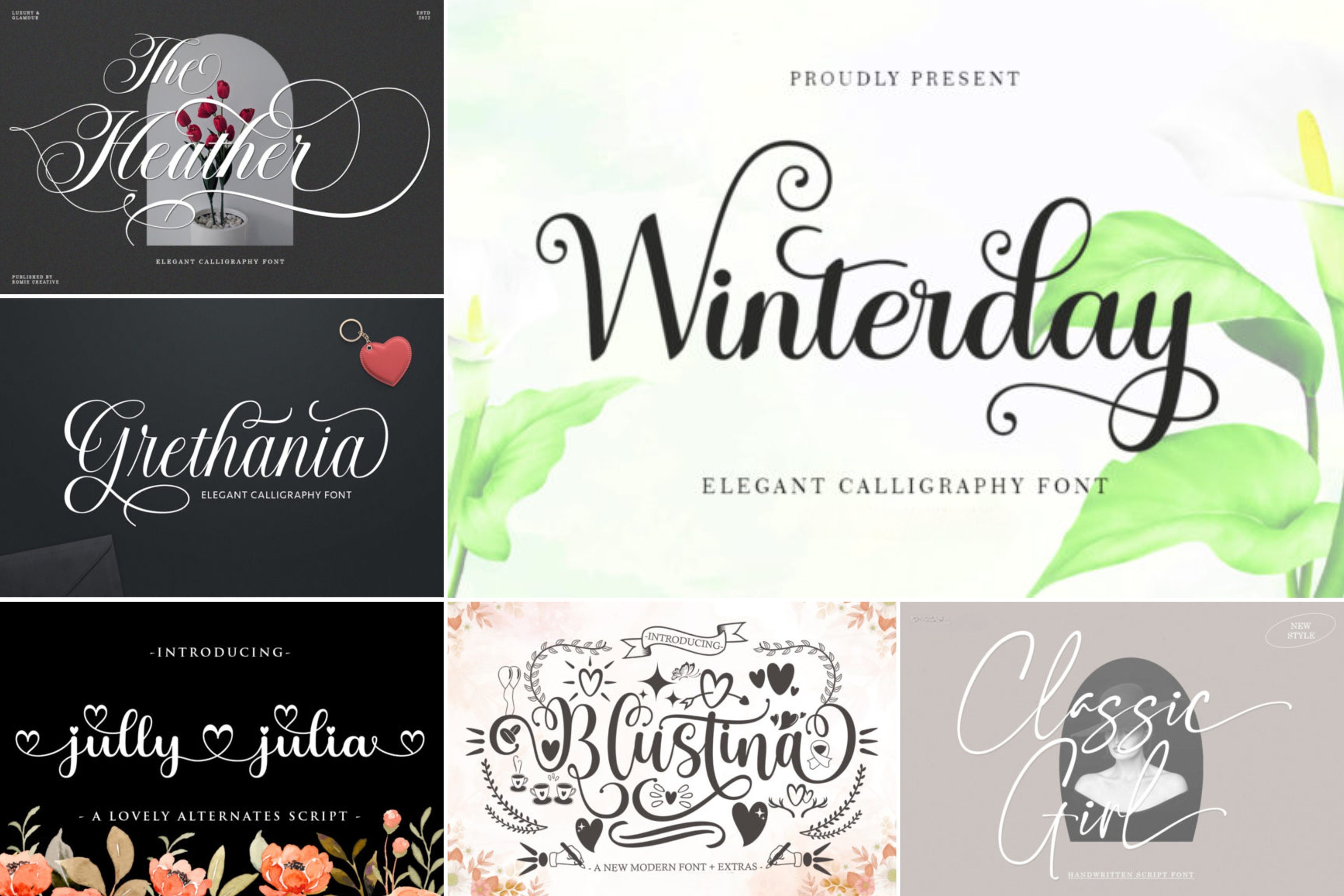 New Bundle Collection Font Bundle - Cricut Fonts - Procreate Fonts ...