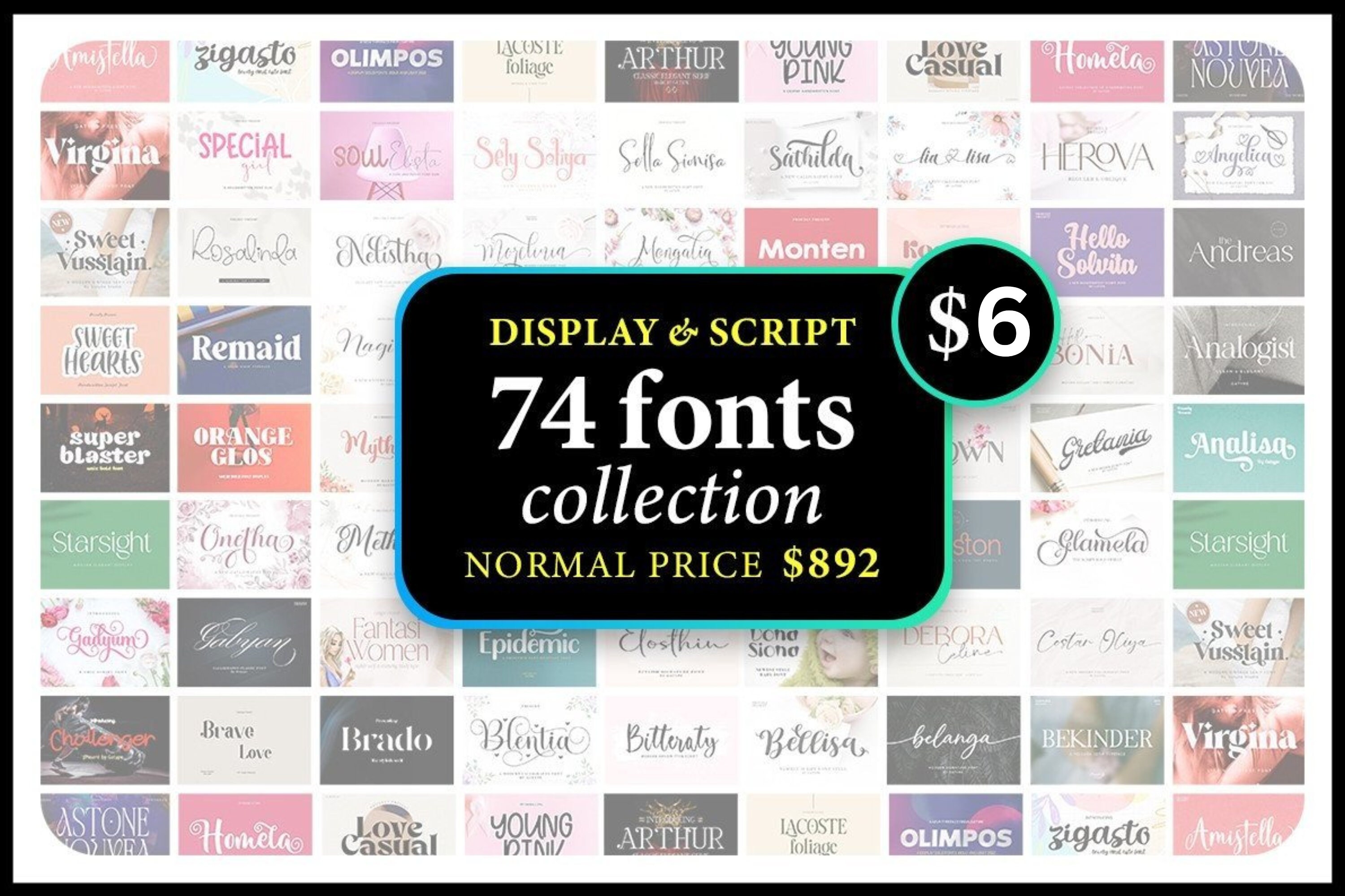 Display & Script Font Bundle - Font Bundle, Handwritten Font ...