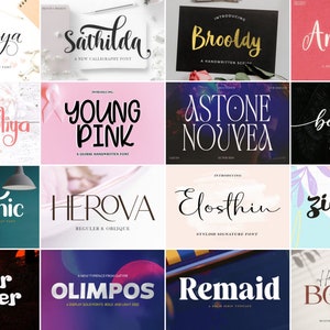 Display & Script Font Bundle - Font Bundle, Handwritten Font ...