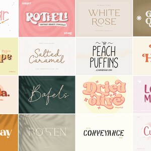 Modern Retro Font Bundle Collection - Font Bundle, Cricut Font, Font ...