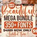 Mega Collections Font Bundle - Font Bundle, Cricut Fonts, Procreate ...