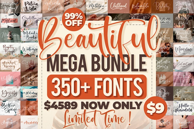 Mega Collections Font Bundle - Font Bundle, Cricut Fonts, Procreate ...