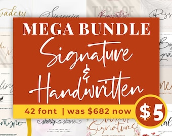 Font Bundle, Handwritten Fonts, Calligraphy Fonts, Cricut Font ...