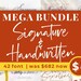 Mega Fonts Bundle, Handwritten Fonts, Calligraphy Fonts, Cricut Font ...