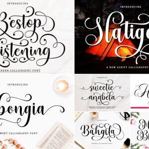 Absolute Font Collection - Font Bundle, Handwritten Font, Calligraphy Font, Script Font, Cricut ...