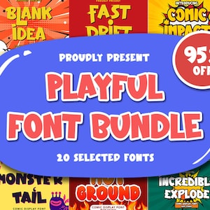 Playful Font Bundle, Cute Font, Craft Font, Handwritten Font, Cricut ...