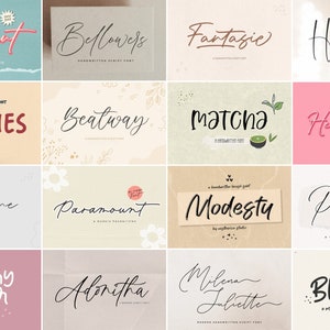 New Magical Font Bundle - Font Bundle, Handwritten Font, Calligraphy ...