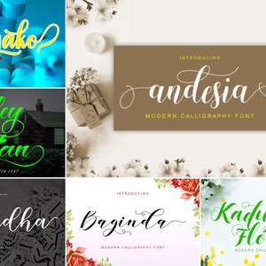 83+ Fonts Bundle Collection, Handwritten Font, Calligraphy Font,font ...