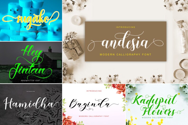 83+ Fonts Bundle Collection, Handwritten Font, Calligraphy Font,font ...
