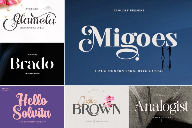 Display & Script Font Bundle Font Bundle, Handwritten Font, Calligraphy Font, Script Font ...