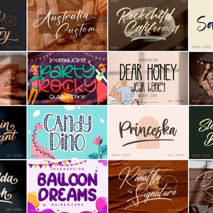 Mega Collections Font Bundle - Font Bundle, Cricut Fonts, Procreate ...