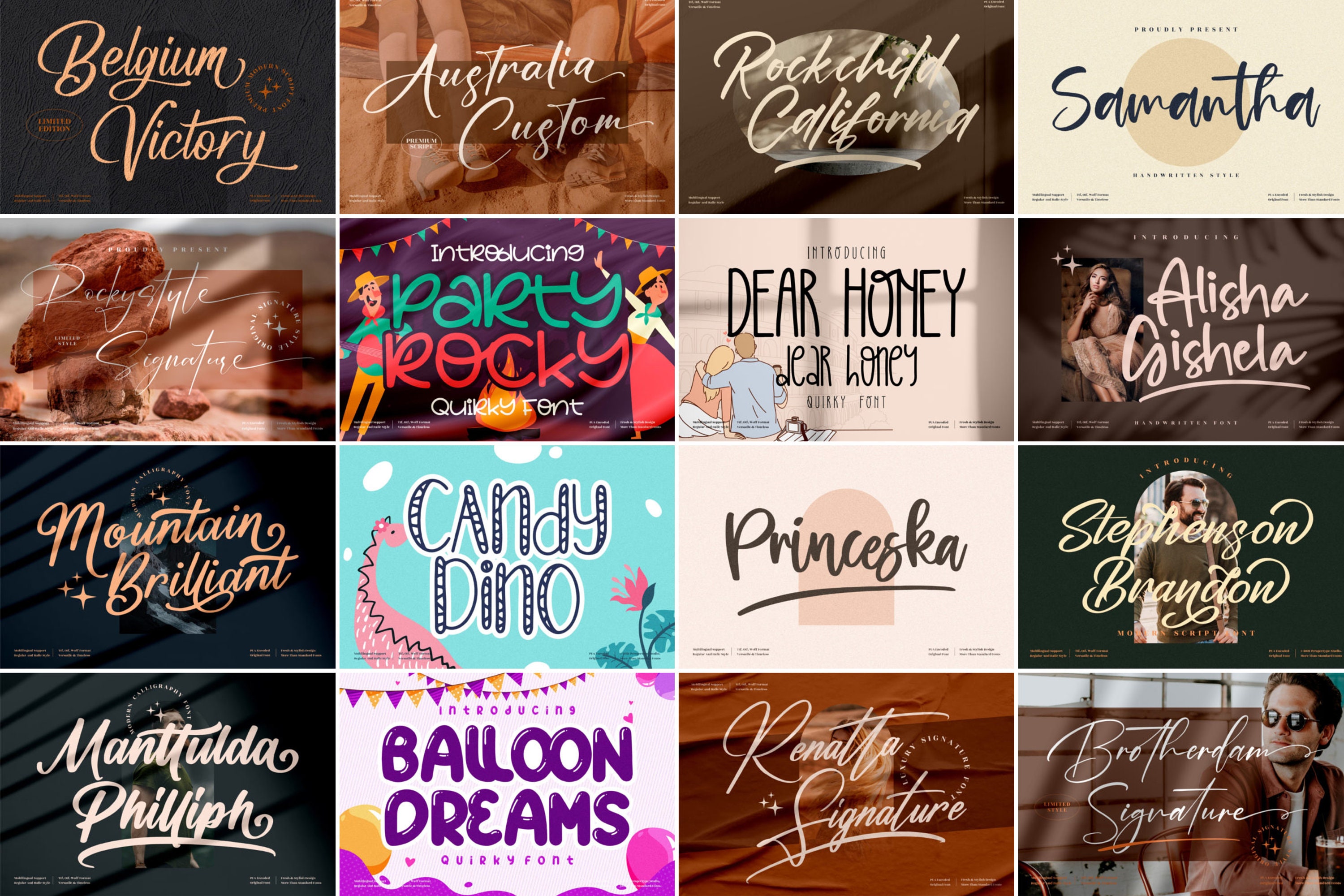 Mega Collections Font Bundle Font Bundle, Cricut Fonts, Procreate Fonts ...