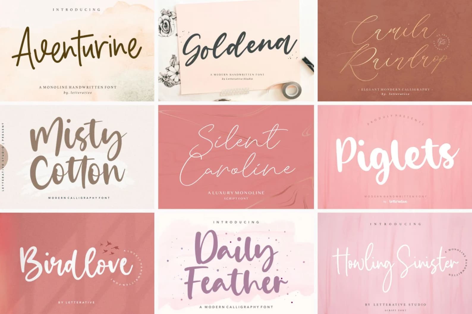 The Ultimate 50 Fonts - Font Bundle, Cricut, Canva Font, Script Font ...