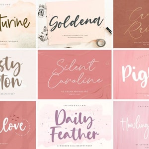 The Ultimate 50 Fonts - Font Bundle, Cricut, Canva Font, Script Font ...