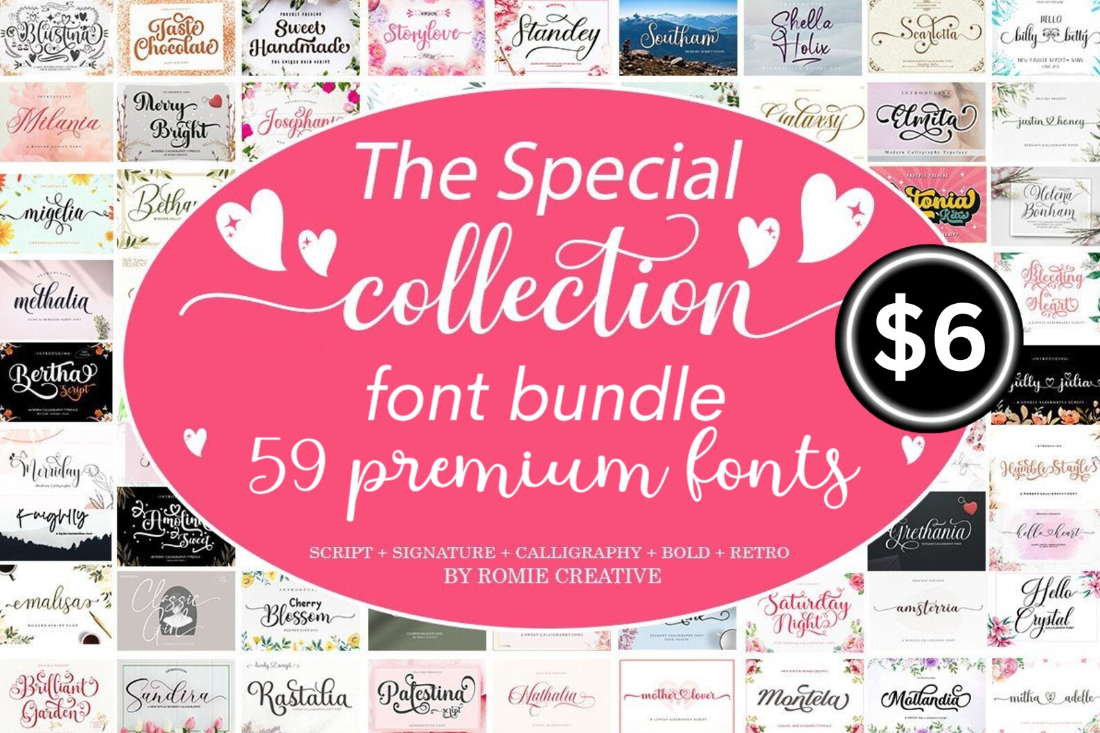 New Bundle Collection Font Bundle - Cricut Fonts - Procreate Fonts ...