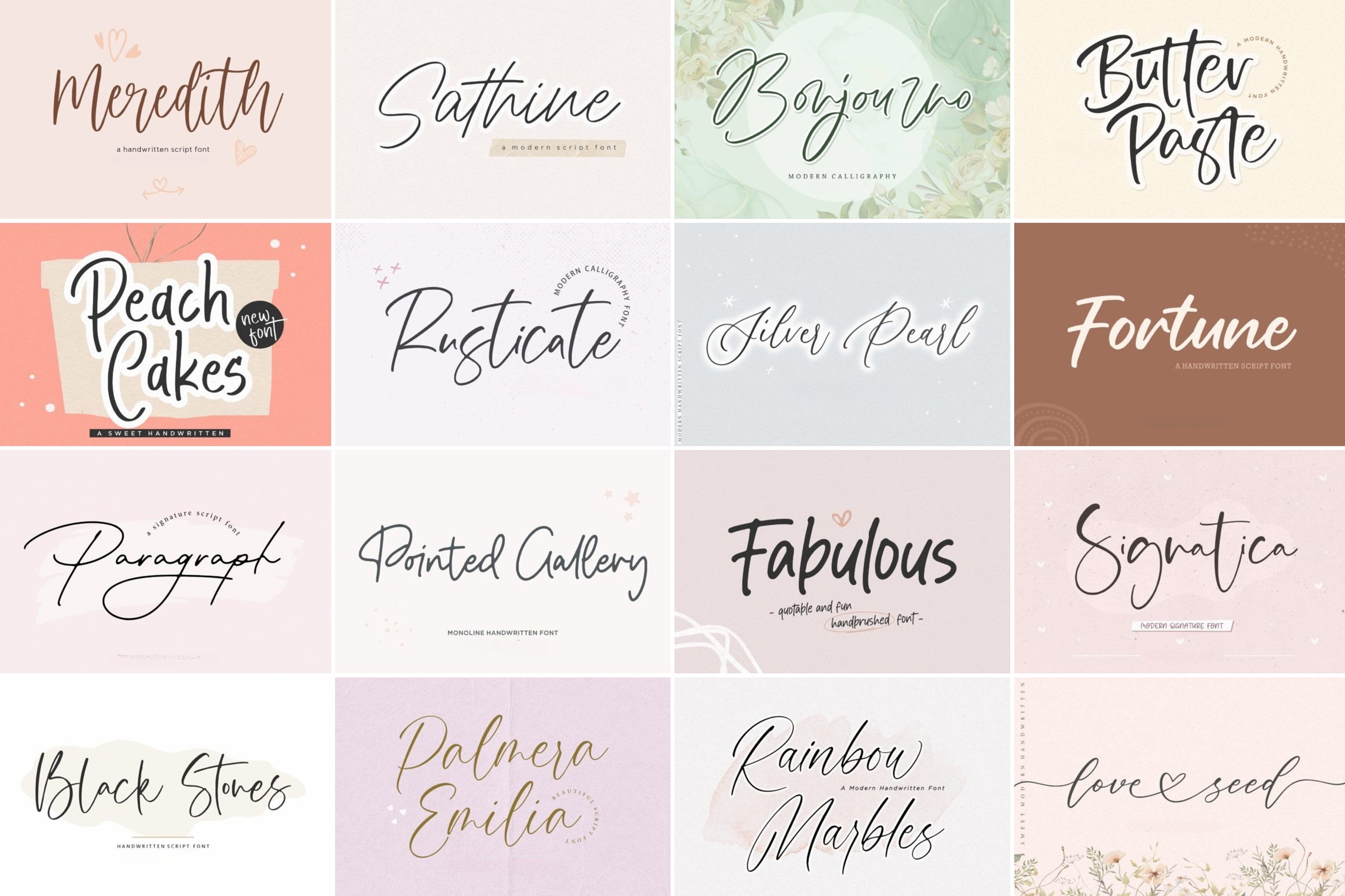 New Magical Font Bundle - Font Bundle, Handwritten Font, Calligraphy ...