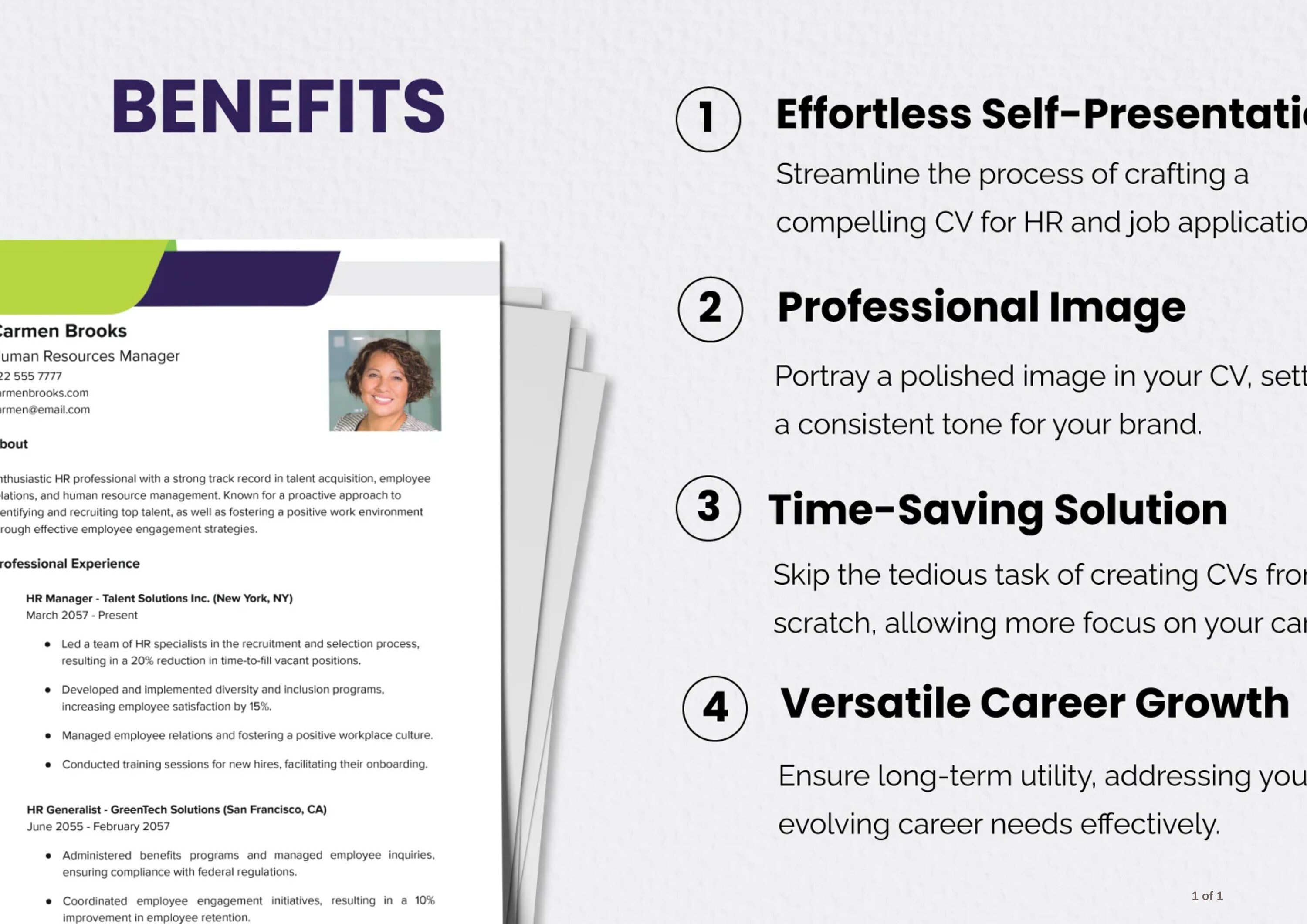 HR CV Template Download, CV Template Design in Word, Google Docs, Pdf ...