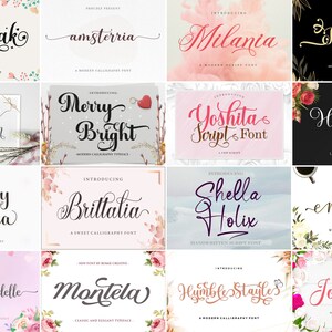 New Bundle Collection Font Bundle - Cricut Fonts - Procreate Fonts ...