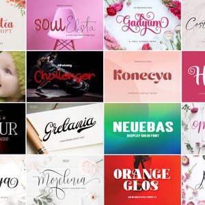 Display & Script Font Bundle - Font Bundle, Handwritten Font ...