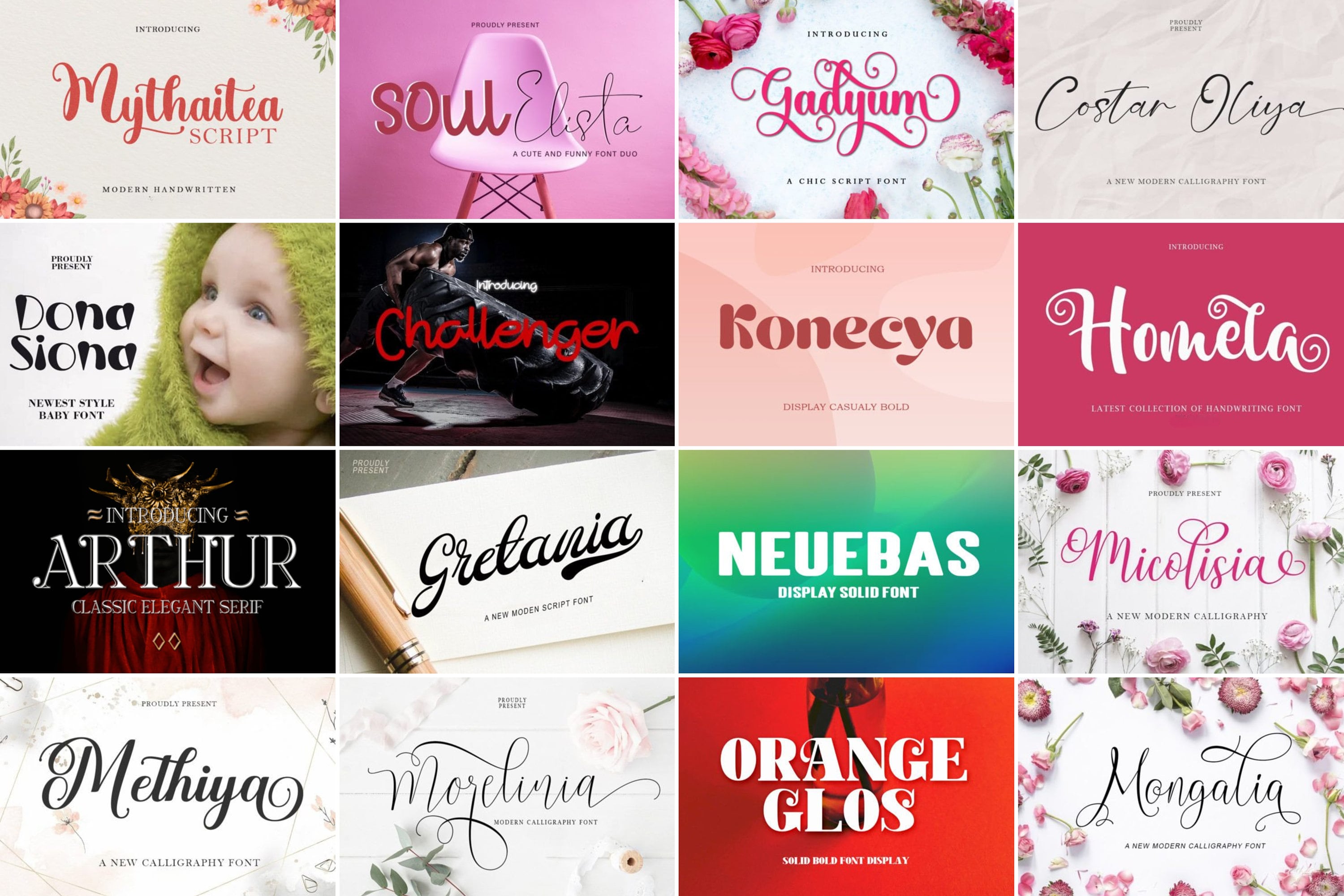 Display & Script Font Bundle Font Bundle, Handwritten Font, Calligraphy ...