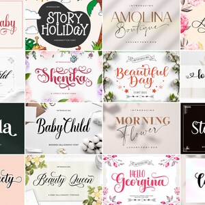 Mega Collections Font Bundle - Font Bundle, Cricut Fonts, Procreate ...